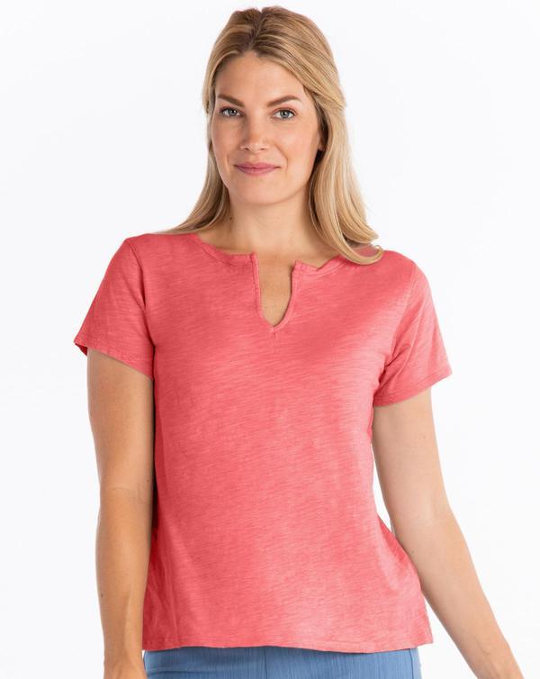 Coral Cotton Tee made in CO
